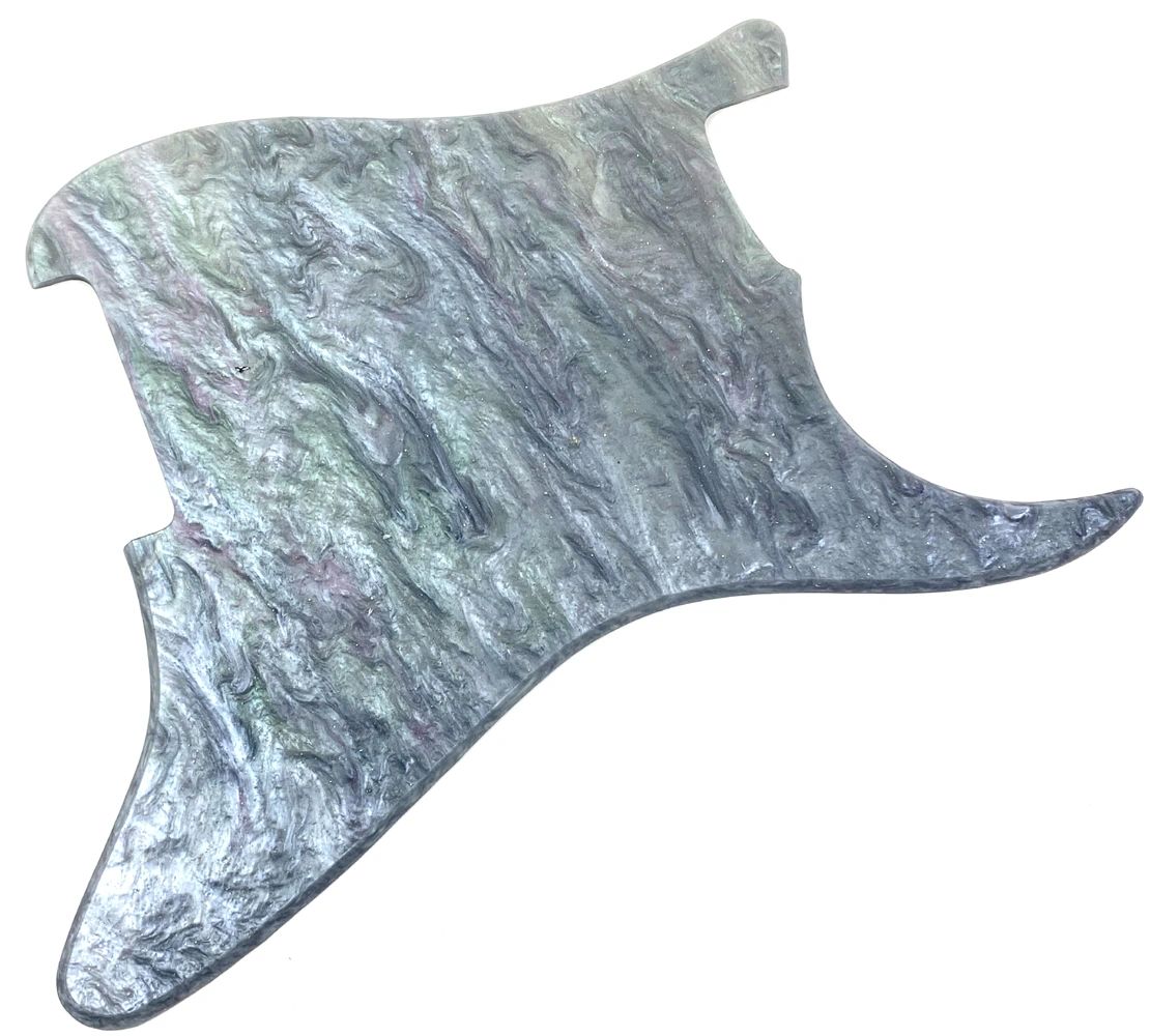 Blank Strat Pickguard, Custom Specialty Material ~ Cloud Storm