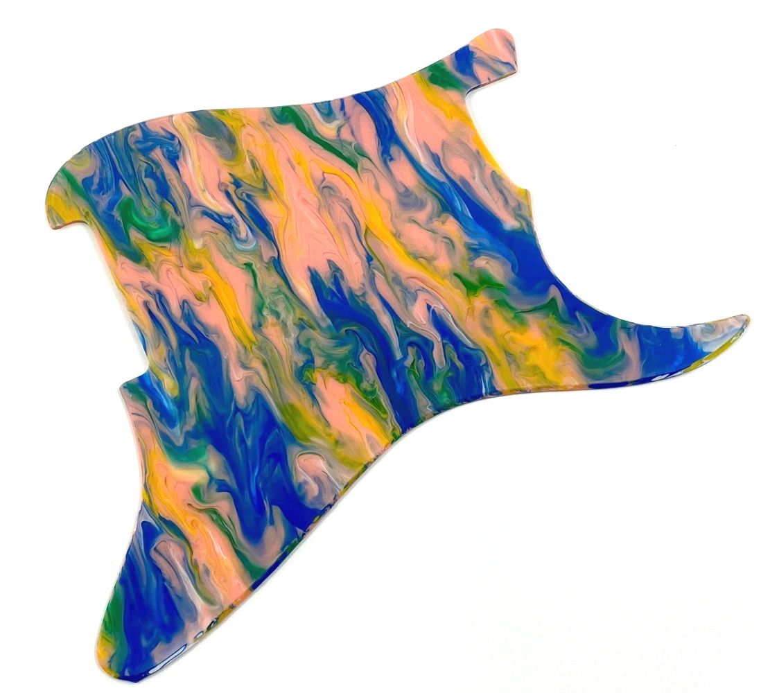 Blank Strat Pickguard, Custom Specialty Material ~ Dipped Creator
