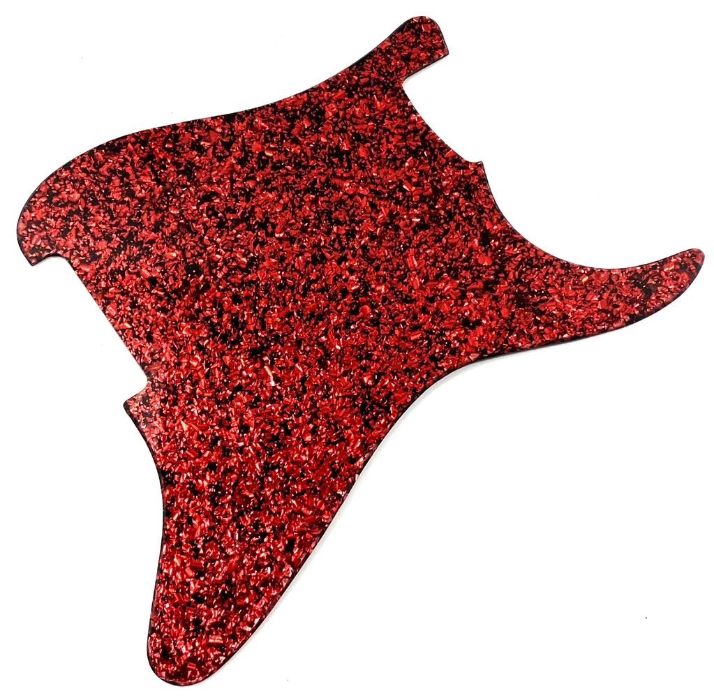 Blank Strat Pickguard, Custom Specialty Material ~ Nova Bold Red