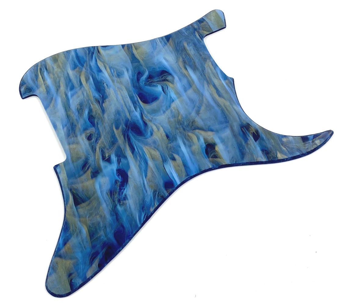 Blank Strat Pickguard, Custom Specialty Material ~ Swirl Charm