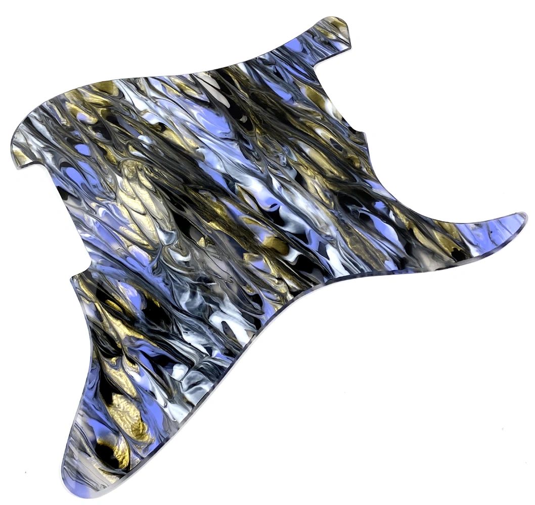 Blank Strat Pickguard, Custom Specialty Material ~ Swirl Dusk