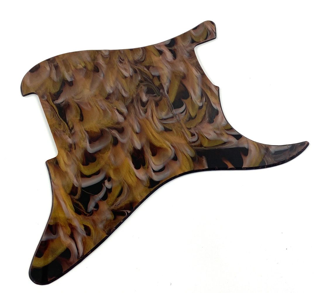Blank Strat Pickguard, Custom Specialty Material ~ Swirl Impulse