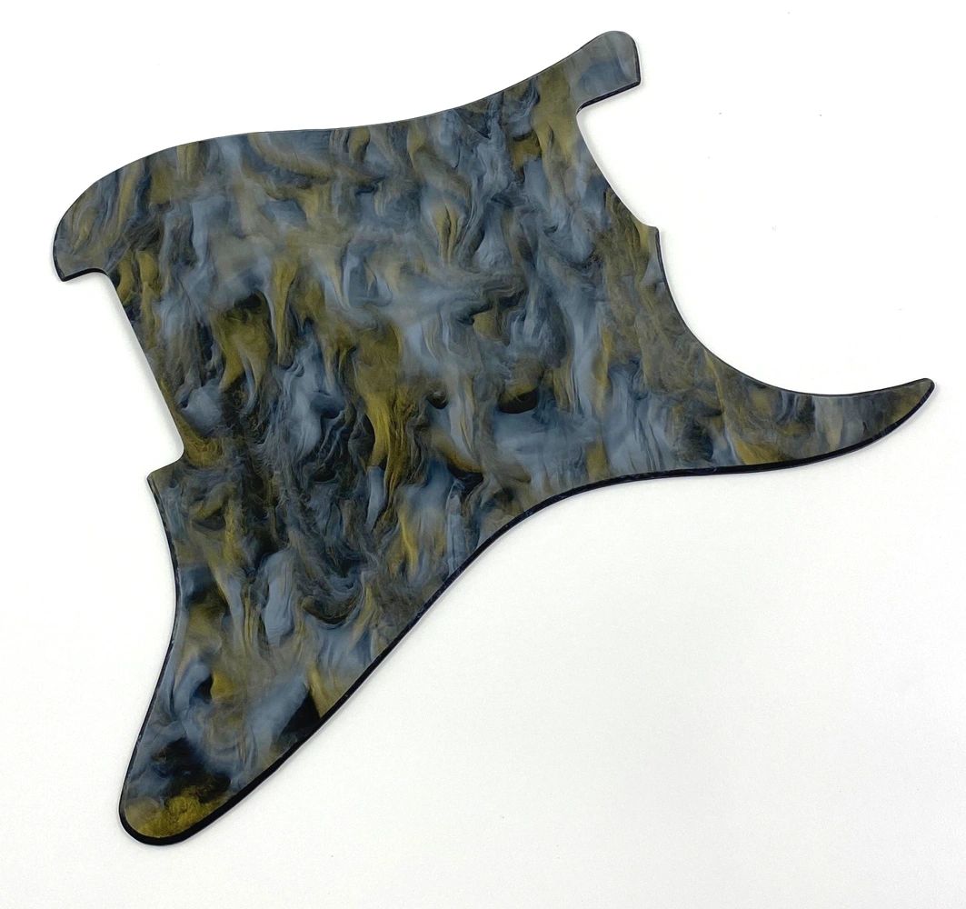 Blank Strat Pickguard, Custom Specialty Material ~ Swirl Midnight
