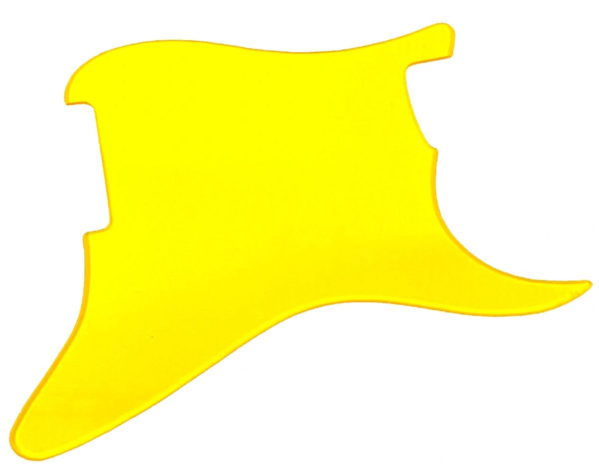 Blank Strat Pickguard, Custom Specialty Material ~ Transparent Yellow