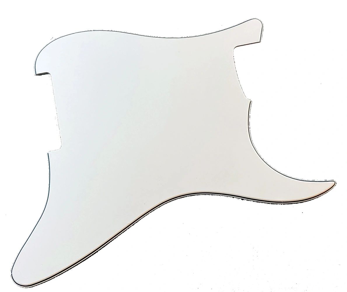 Blank Strat Pickguard ~ White (White-Black-White)