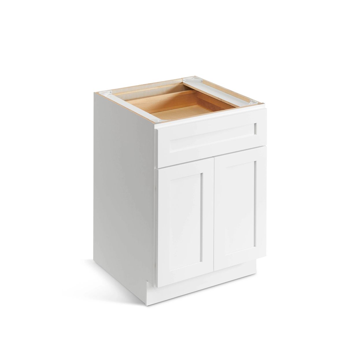 Pure White Double Door/Single Drawer Base