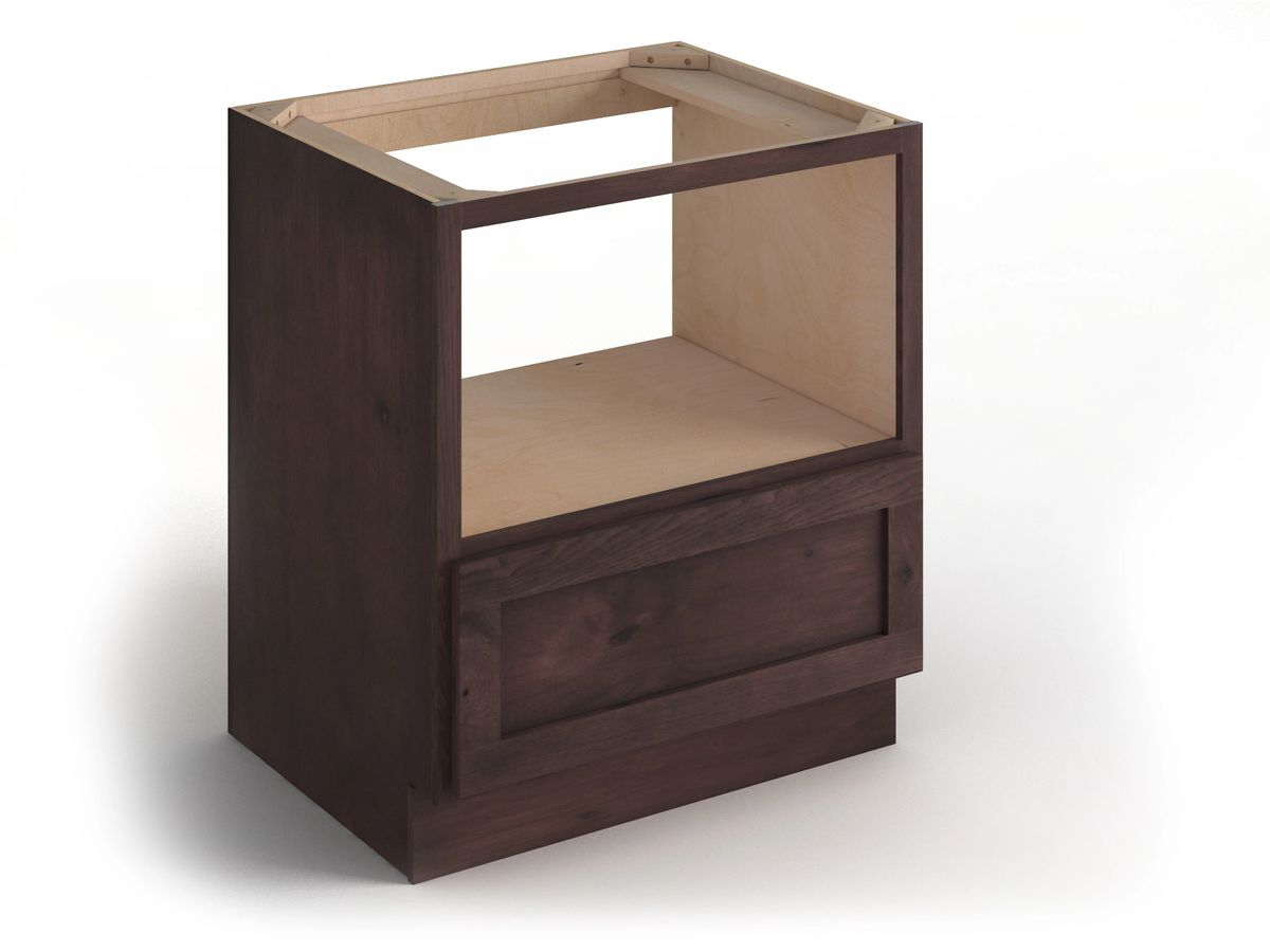 Rustic Hickory Microwave Base Cabinet