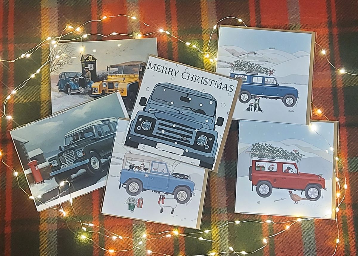 Land Rover Themed Christmas Cards