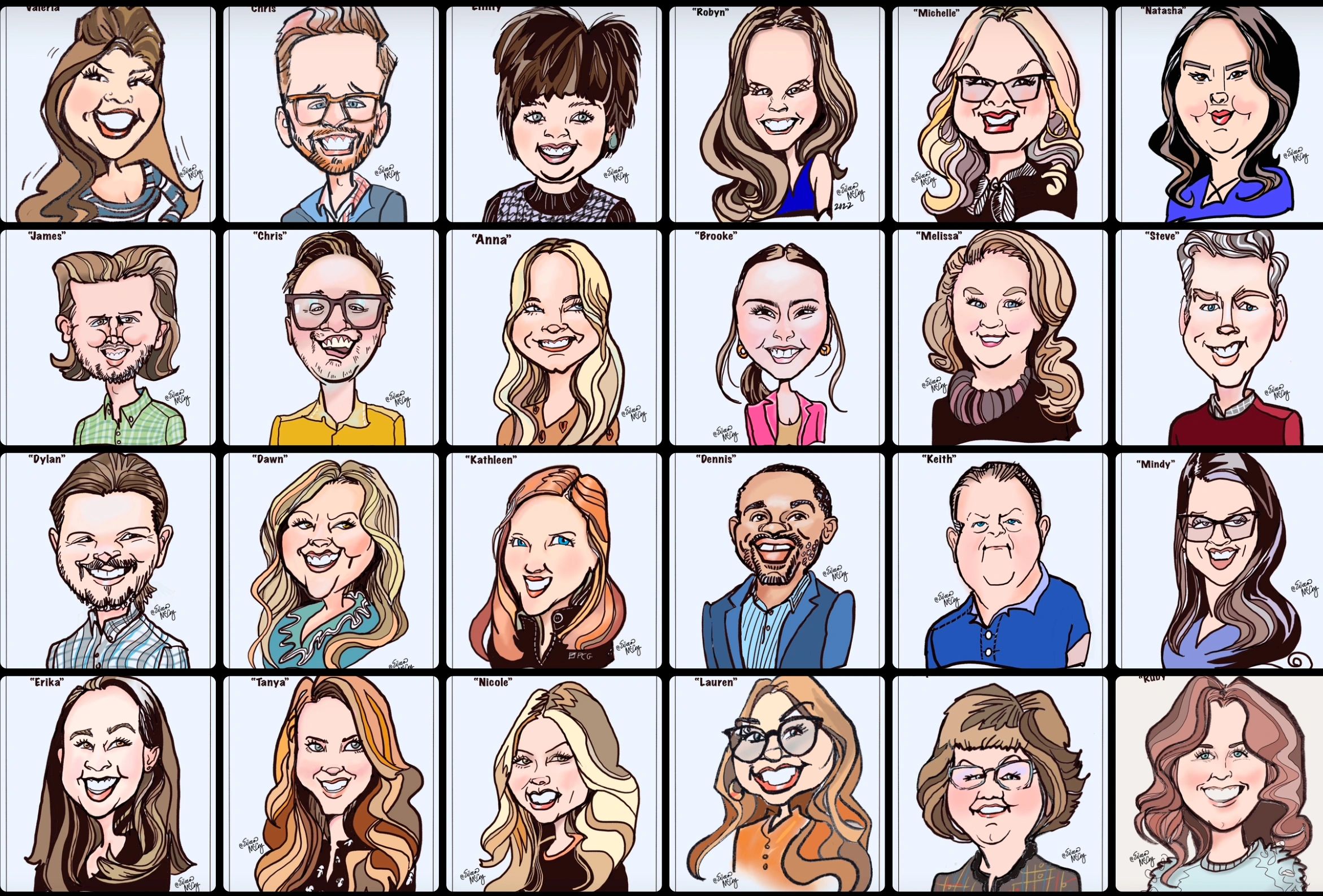 Eileen McCoy Artist - Caricature Artist - Kansas City, Missouri