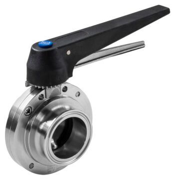 1.00" Topline TOP-FLO Sanitary Butterfly Valve, 316L Stainless Steel ...