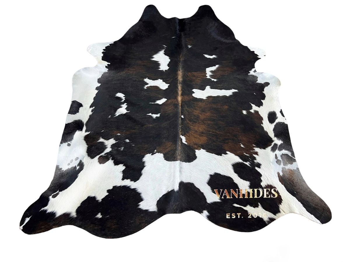 Natural Exotic Tricolour Cowhide Rug 6' X 7' (180CM X 210CM)