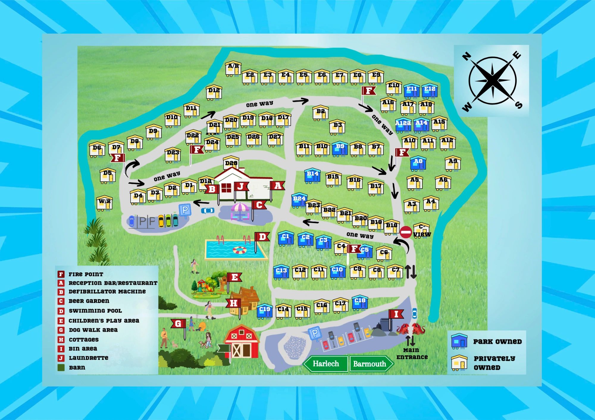Map of Park | Hendre Coed Isaf