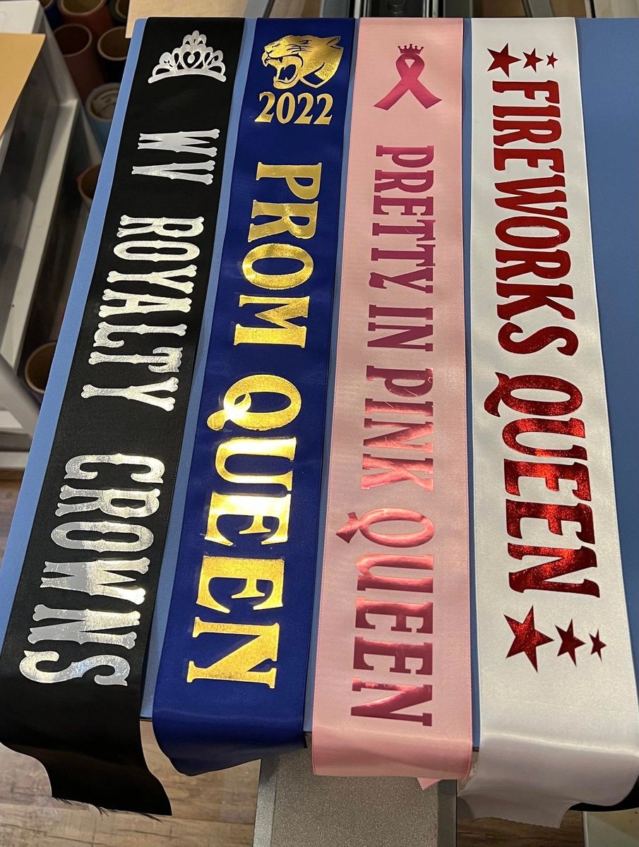 Deluxe Personalized Metallic Foil Sashes
