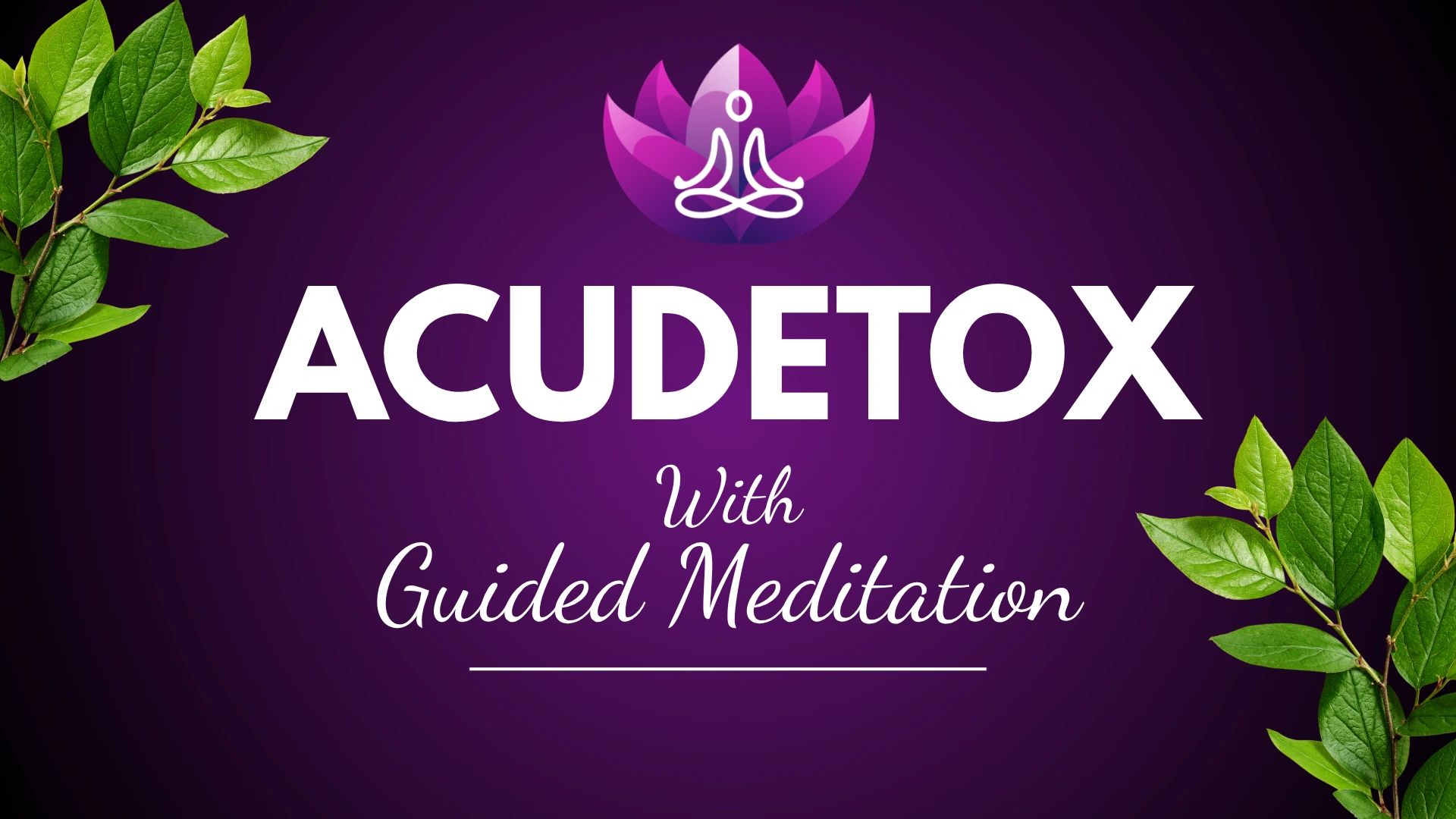 Acudetox Needles with Guided Meditation