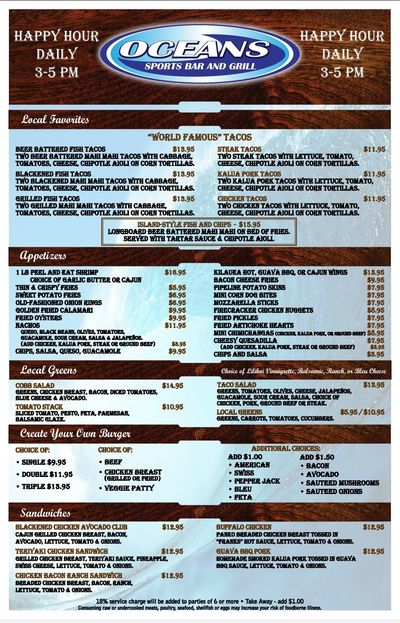Oceans Sports Bar and Grill | Oceans Sports Bar and Grill