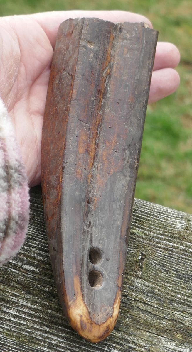 Antique Excavated Thule Culture Bone Sled Runner Piece