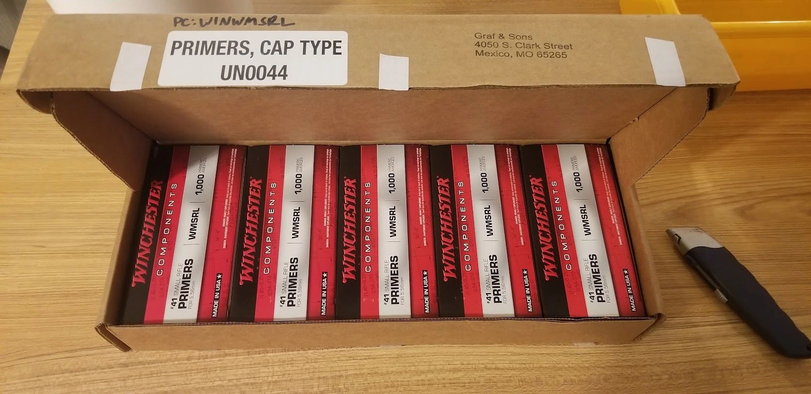 Nothing like a fresh case of primers!