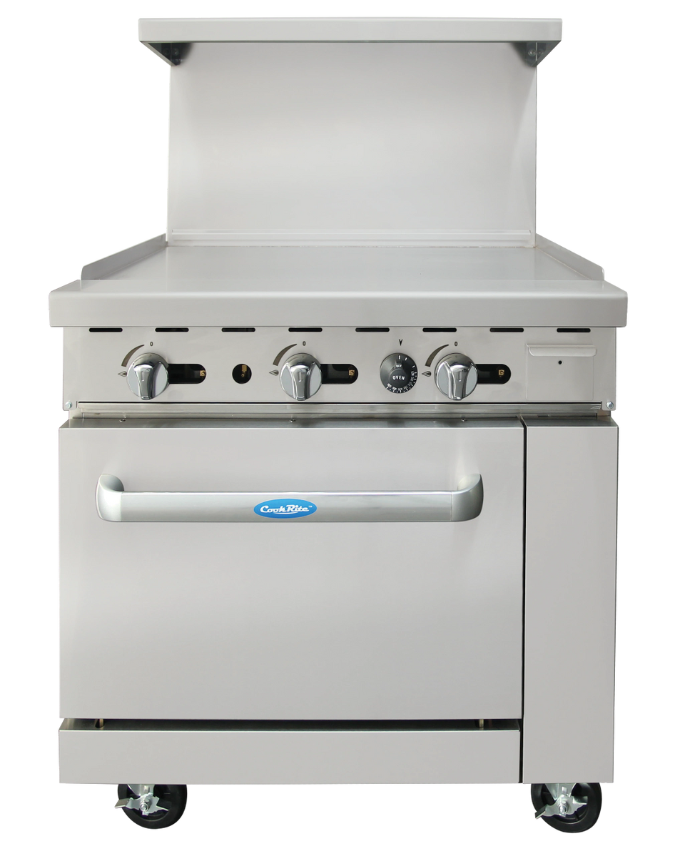 Cookrite 36'' Wide Griddle with (1) 26'' 1/2 Wide Oven; 2 Oven Racks ...