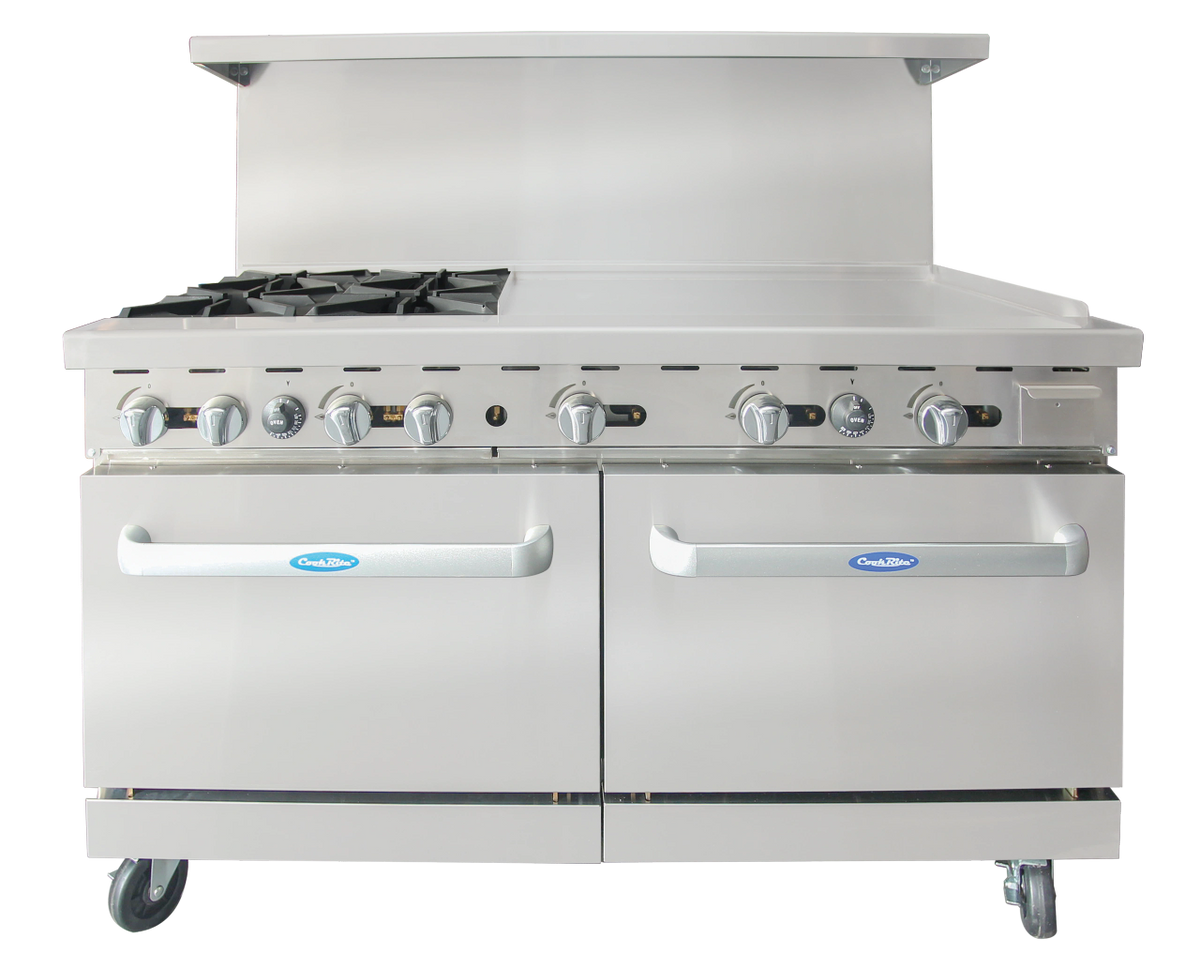 Cookrite 60'' Range (4) 32,000 B.T.U. Burners and 36'' Griddle on the ...