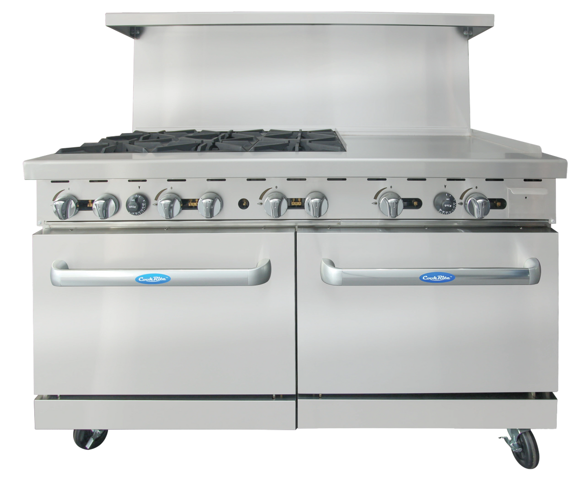 Cookrite 60'' Range (6) 32,000 B.T.U. Burners and 24'' Griddle on the ...