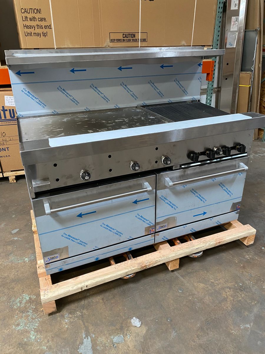 60 Inch Gas Range With 36 Inch Thermostat Griddle 24 Inch Radiant ...