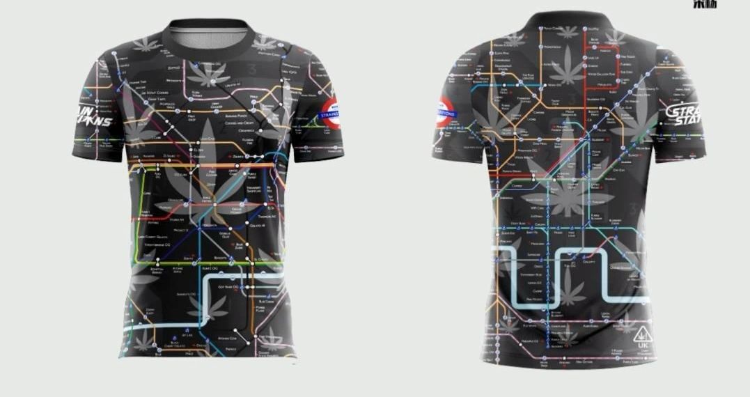 Official Strain Station Map T-shirt Black