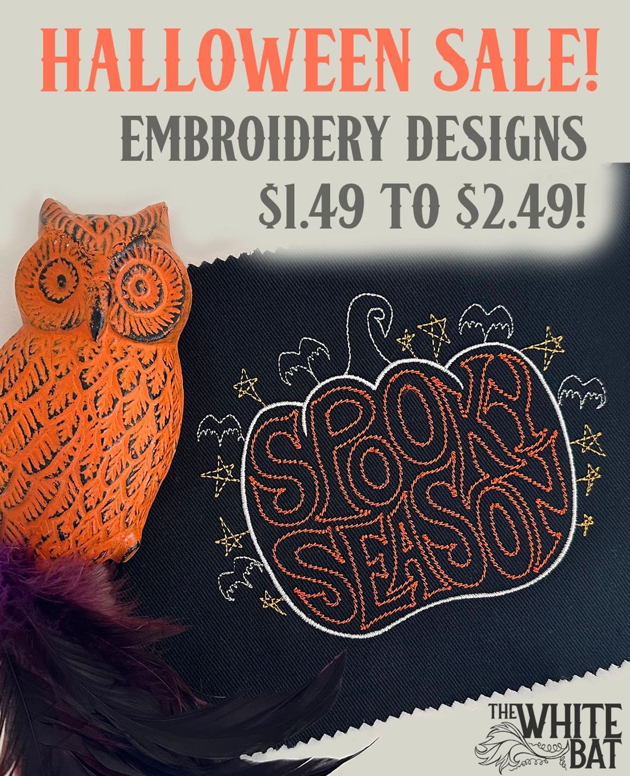 The White Bat - Machine Embroidery Designs