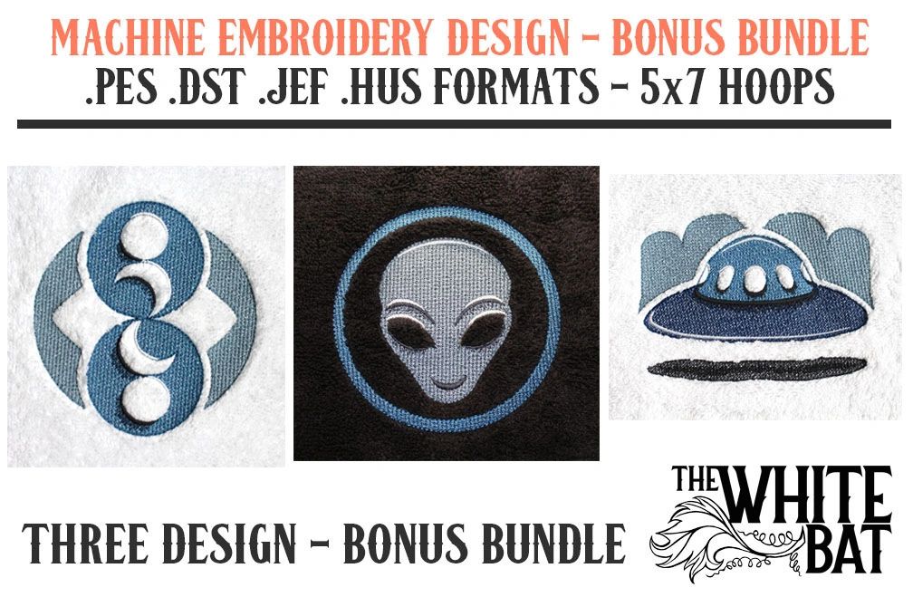 The Alien Bas-Relief Bonus Bundle (3 Designs) - Machine Embroidery ...