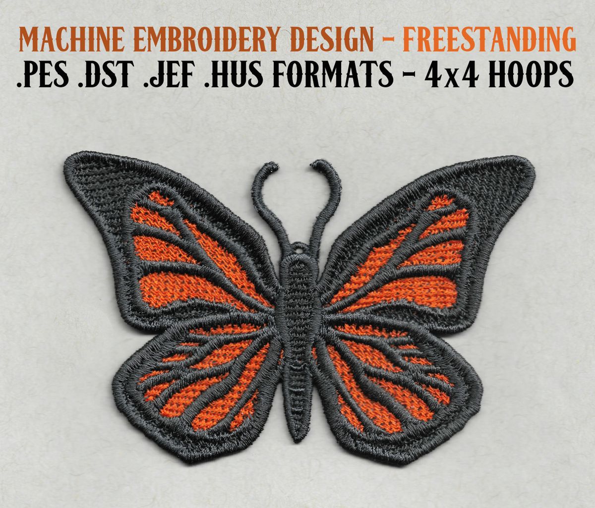 Freestanding Lace Monarch Butterfly - Machine Embroidery Design - 4x4 ...