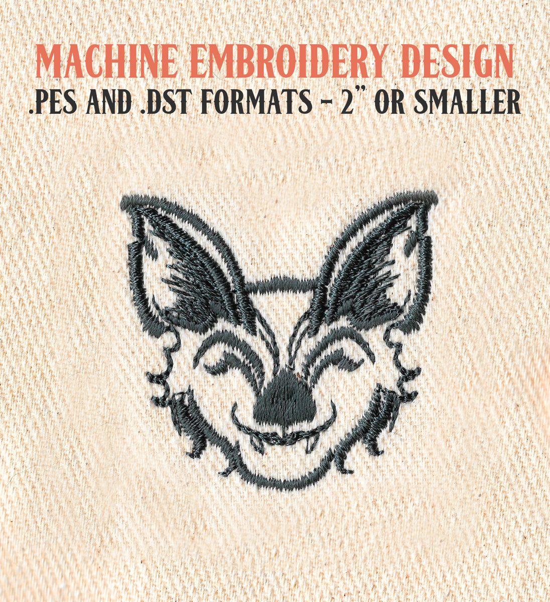 Itsy Bitsy Happy Vampire Bat - Machine Embroidery Design - 2" or ...