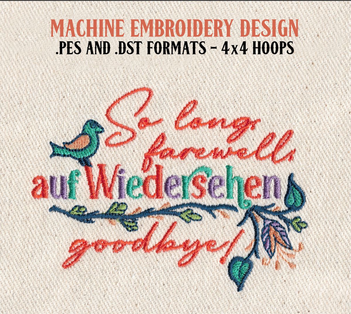 So Long Farewell auf Wiedersehen Goodbye With German Folk Flowers ...