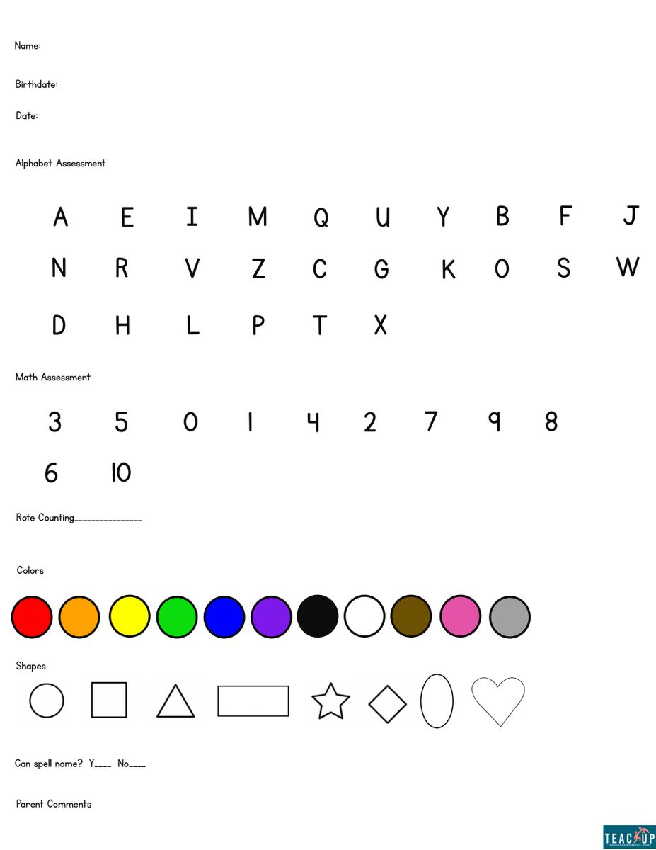 Preschool Assessment Tool