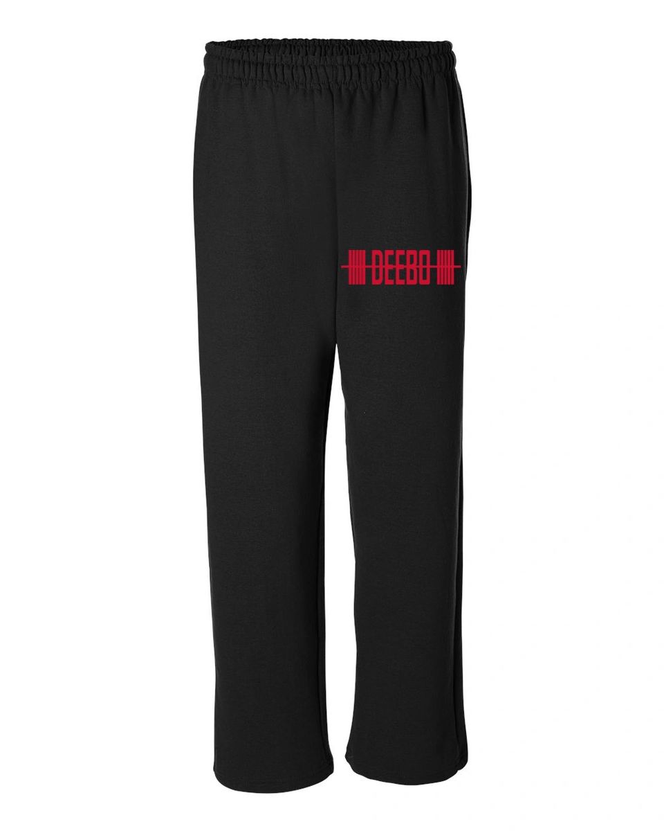 James Harrison Official "DEEBO" Men's Black Open Bottom Sweatpants with ...