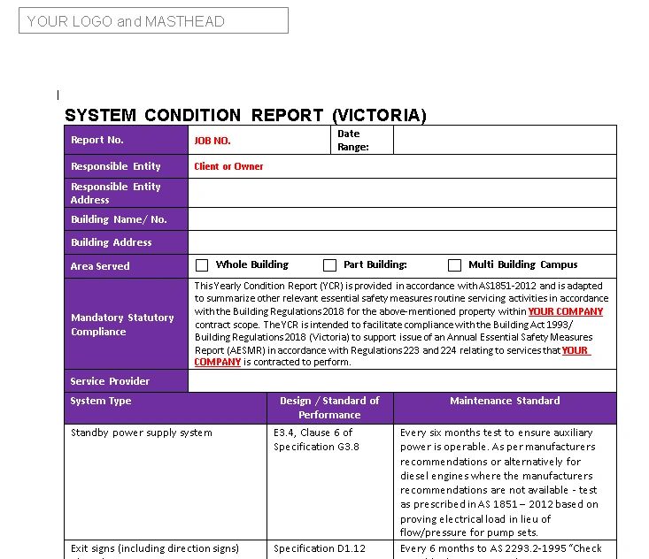 Victorian Annual Essential Safety Measures Report Compliance