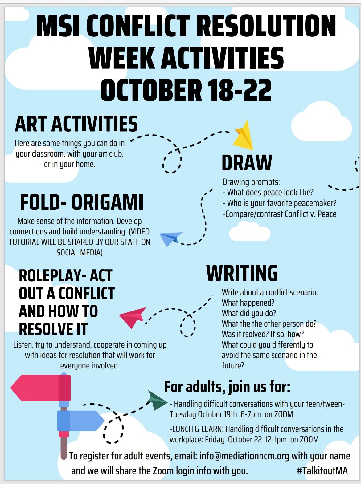 Conflict Resolution Week Events