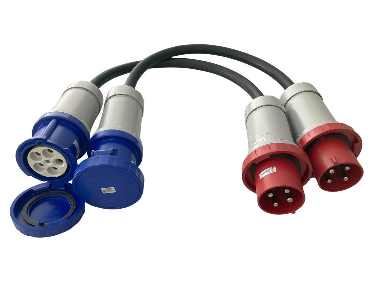 Adapter or Pigtail, Plug 480V 100 Amp 3-Phase Male 4pin to Connector ...