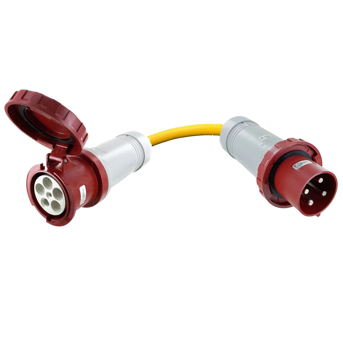 Adapter or Pigtail, 480V 4W to 480V 5W 100A IP67, IEC60309 Watertight ...