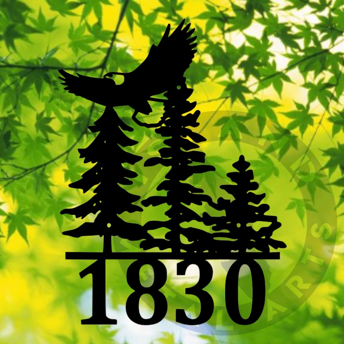 Eagle Trees Address Sign