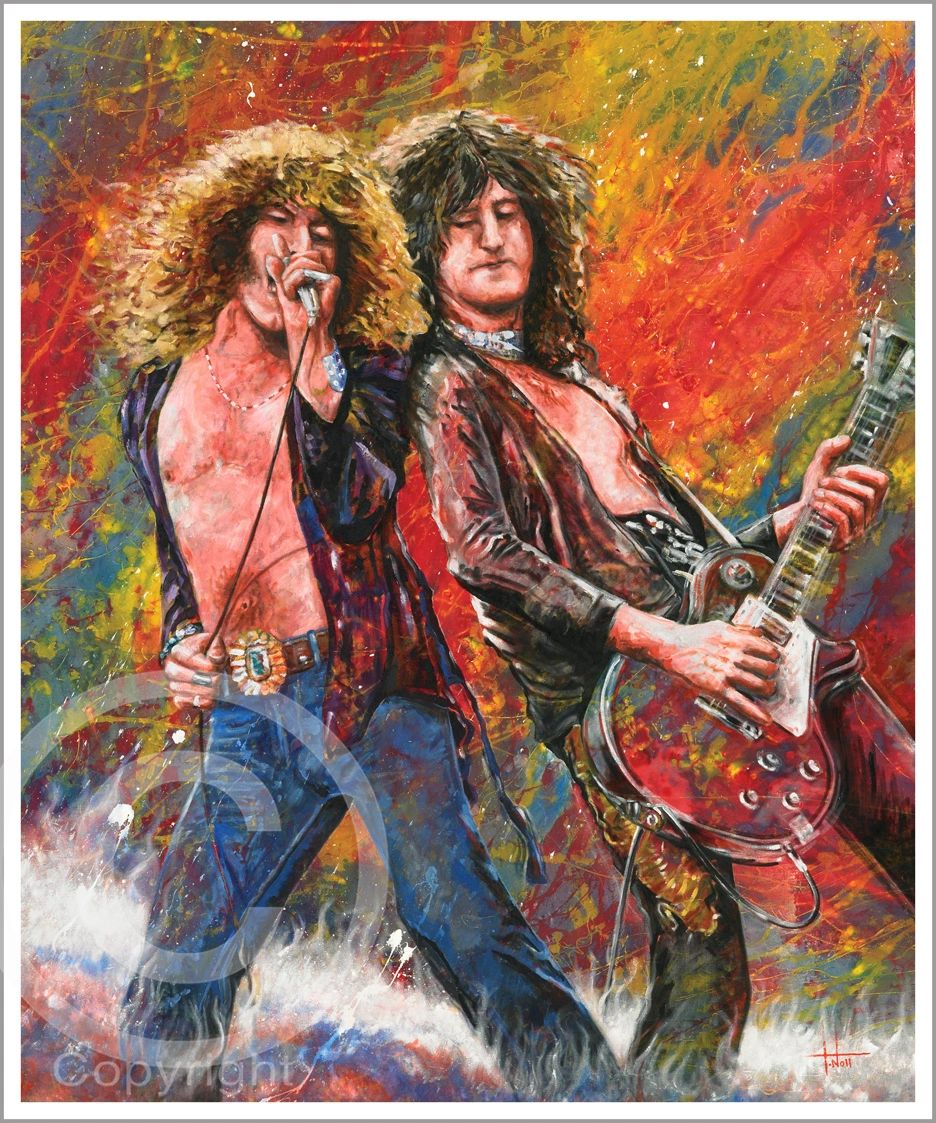Jimmy Page & Robert Plant - High Octane Zep - Art Print