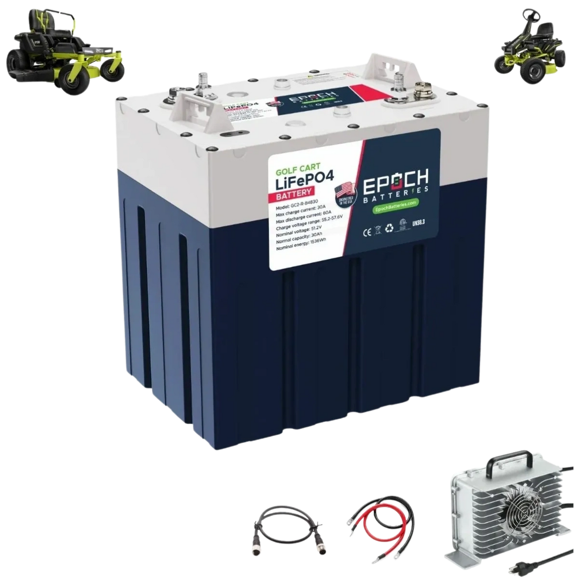 Epoch 48v-30ah Lithium Ryobi Lawnmower Battery