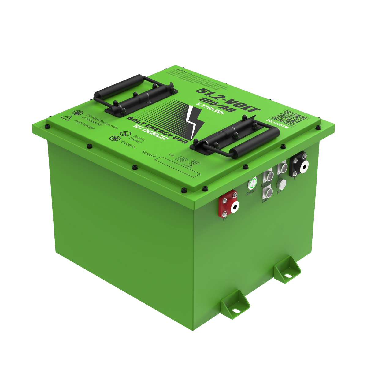 Bolt Energy USA 51v-105ah "Mini" Lithium Golf Cart Battery and ...