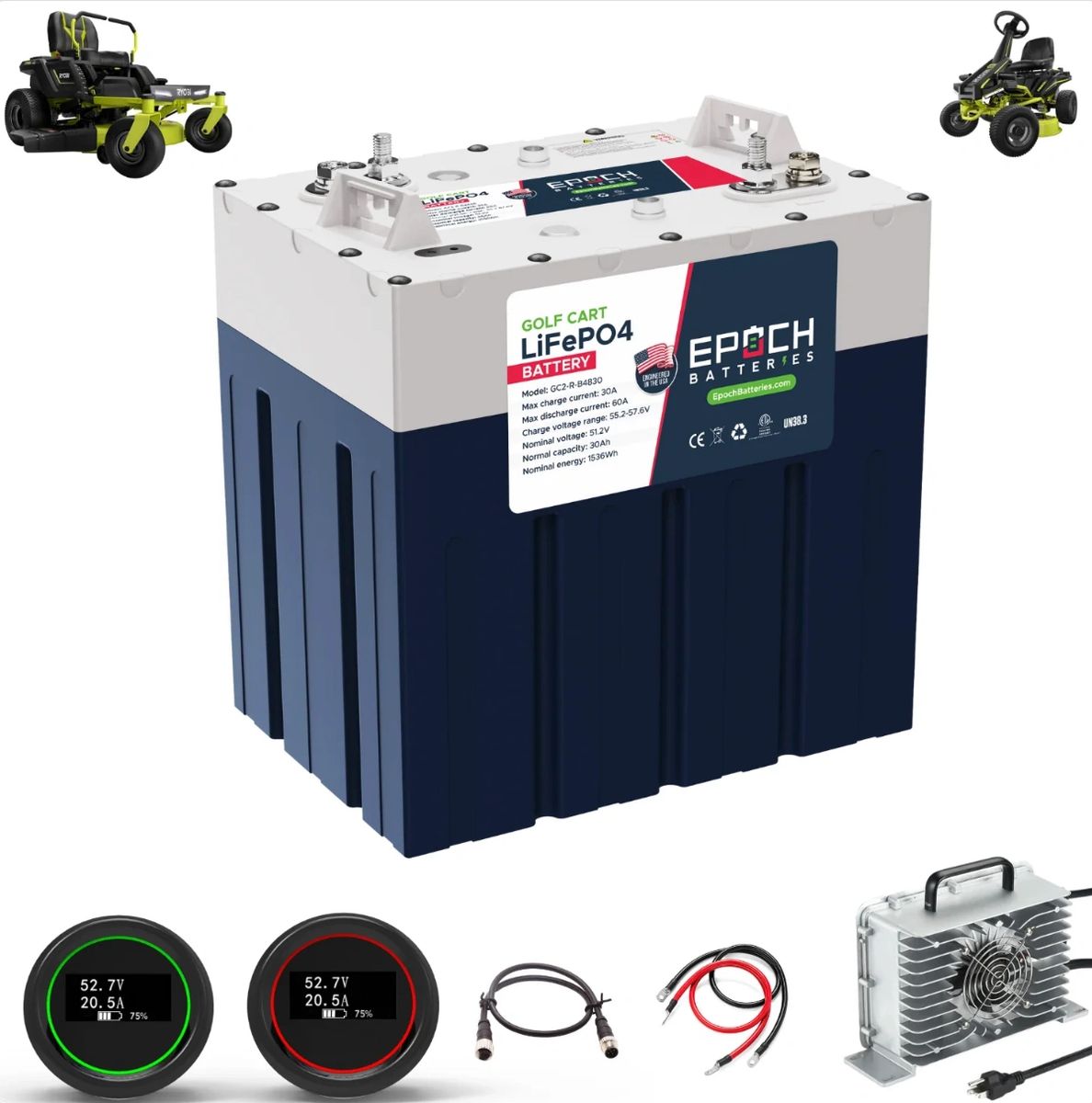 Epoch 48v-30ah Lithium Ryobi Lawnmower Battery