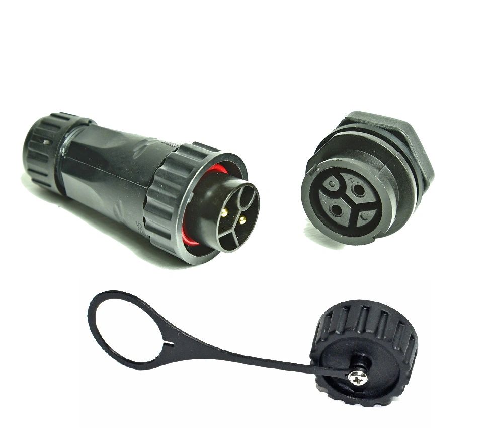 Waterproof IP67 2 Pin Panel Mount Connector Kit