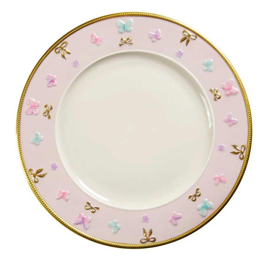 Villari Butterfly Pastel Pink Lay Plate