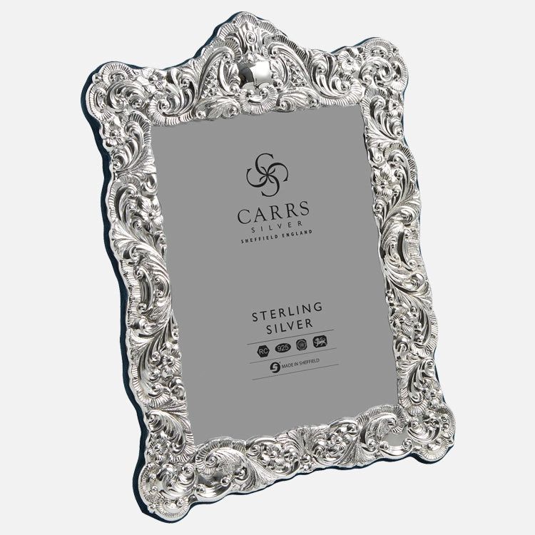 Carrs Silver Traditional 7" x 5" Sterling Silver Photo Frame With Grey ...