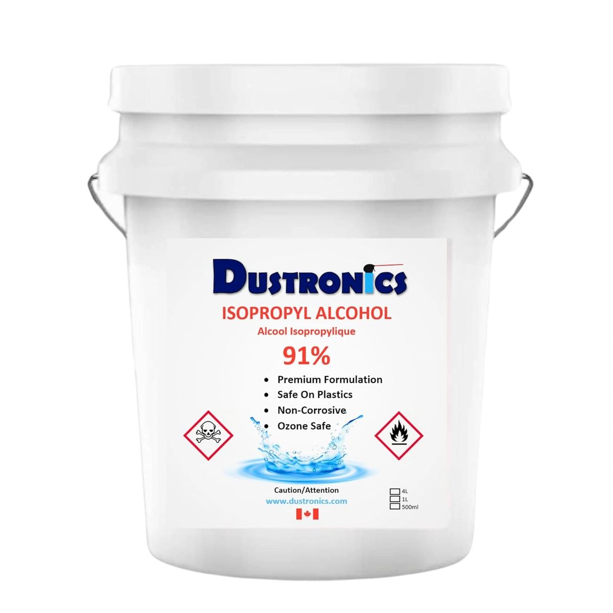 Ultra-Pure Isopropyl Alcohol 91% 5 Gallon Pail with Pull-Up Spout