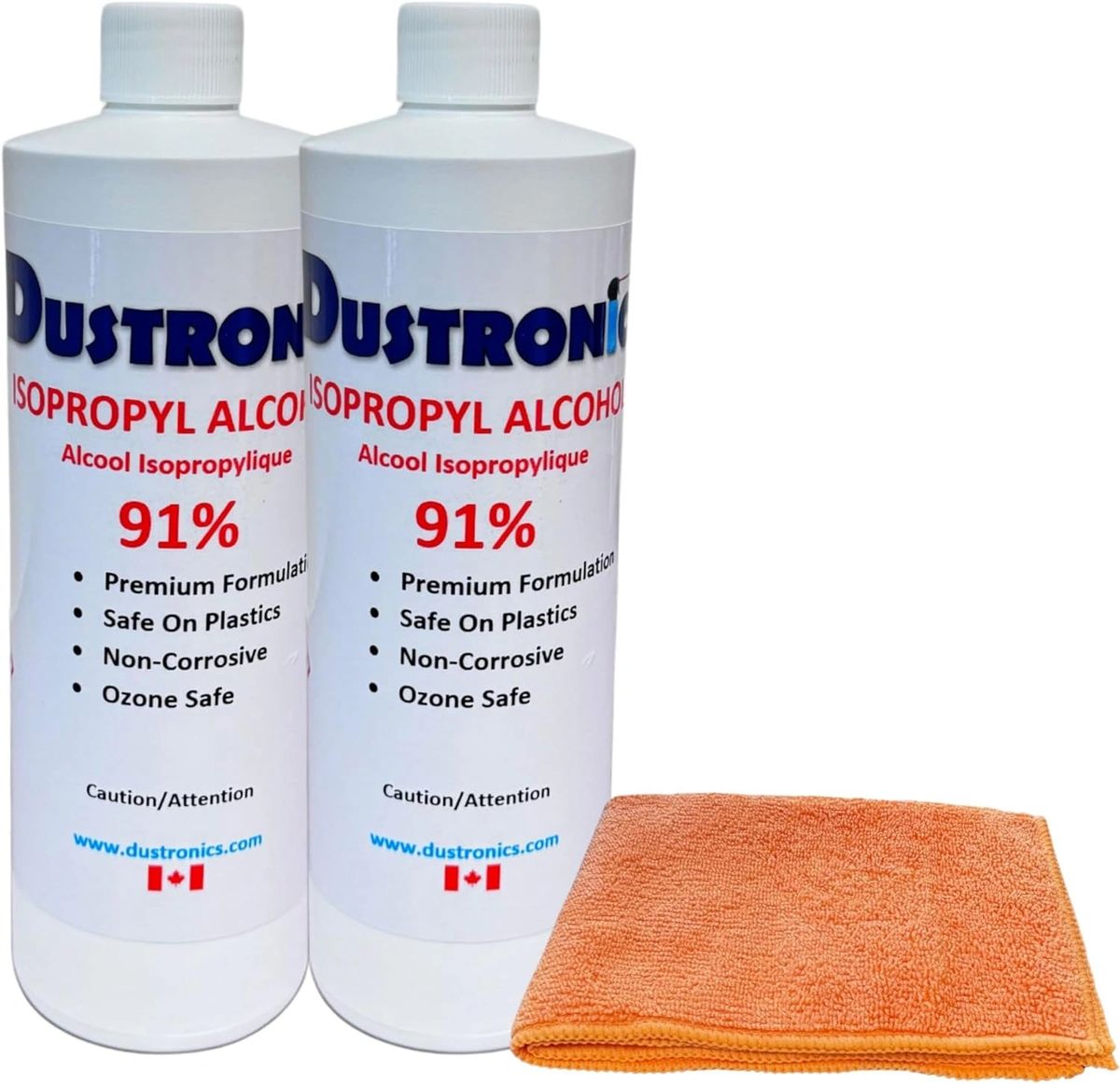 Dustronics MICRO FIBRE CLOTH With ISOPROPYL ALCOHOL 91% 2 x 500 ML