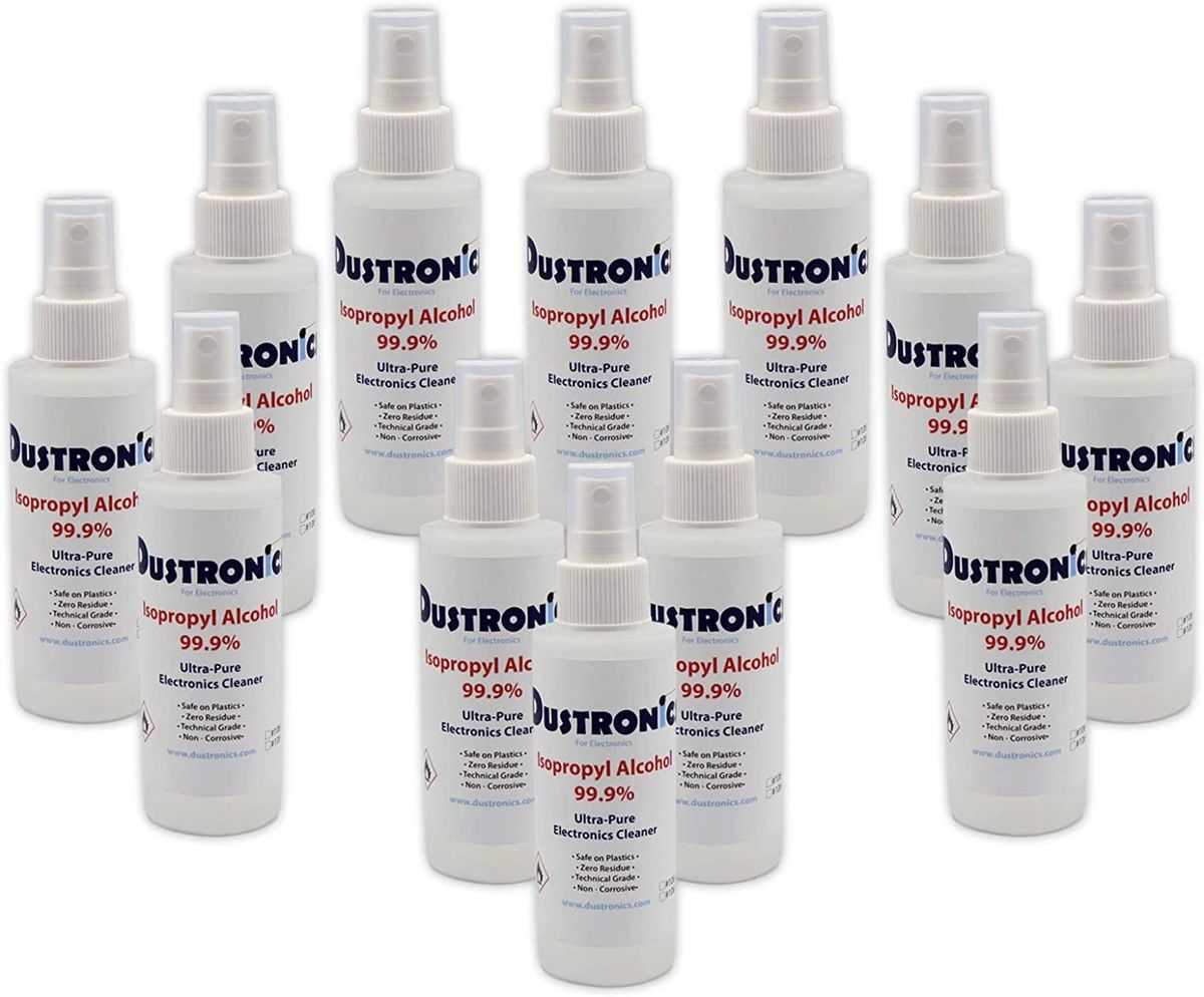 Isopropyl Alcohol 99.9% 4oz Mini Pump Spray, 12 Pack