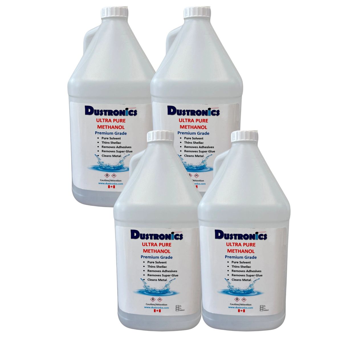 Dustronics Ultra-Pure Methanol, 4 Litre - 4 Pack