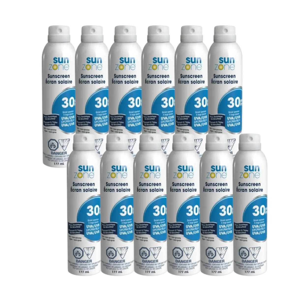 SPF 30 Sunscreen Spray 177 mL- 12 Pack